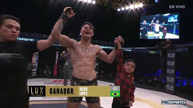 Diego Lopes gana por TKO: LUX MMA